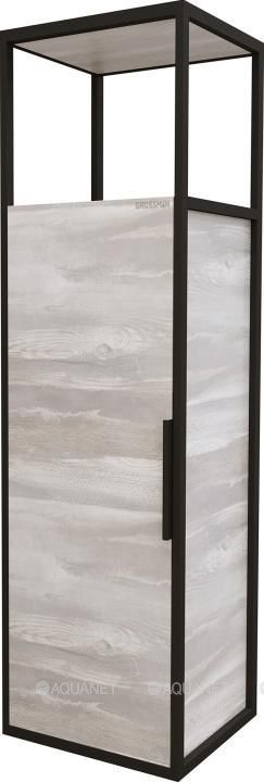 Шкаф-пенал Grossman Лофт 304002 40х37х140 подвесной цвет шанико/черный ...