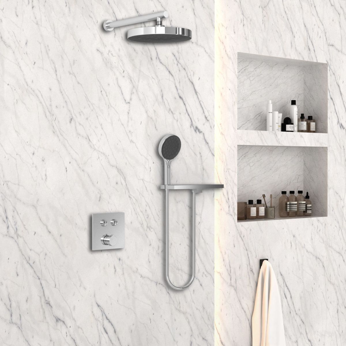 Душевой комплект VSFW-4I212RCH встраиваемый, двухрежимный, хром купить ...